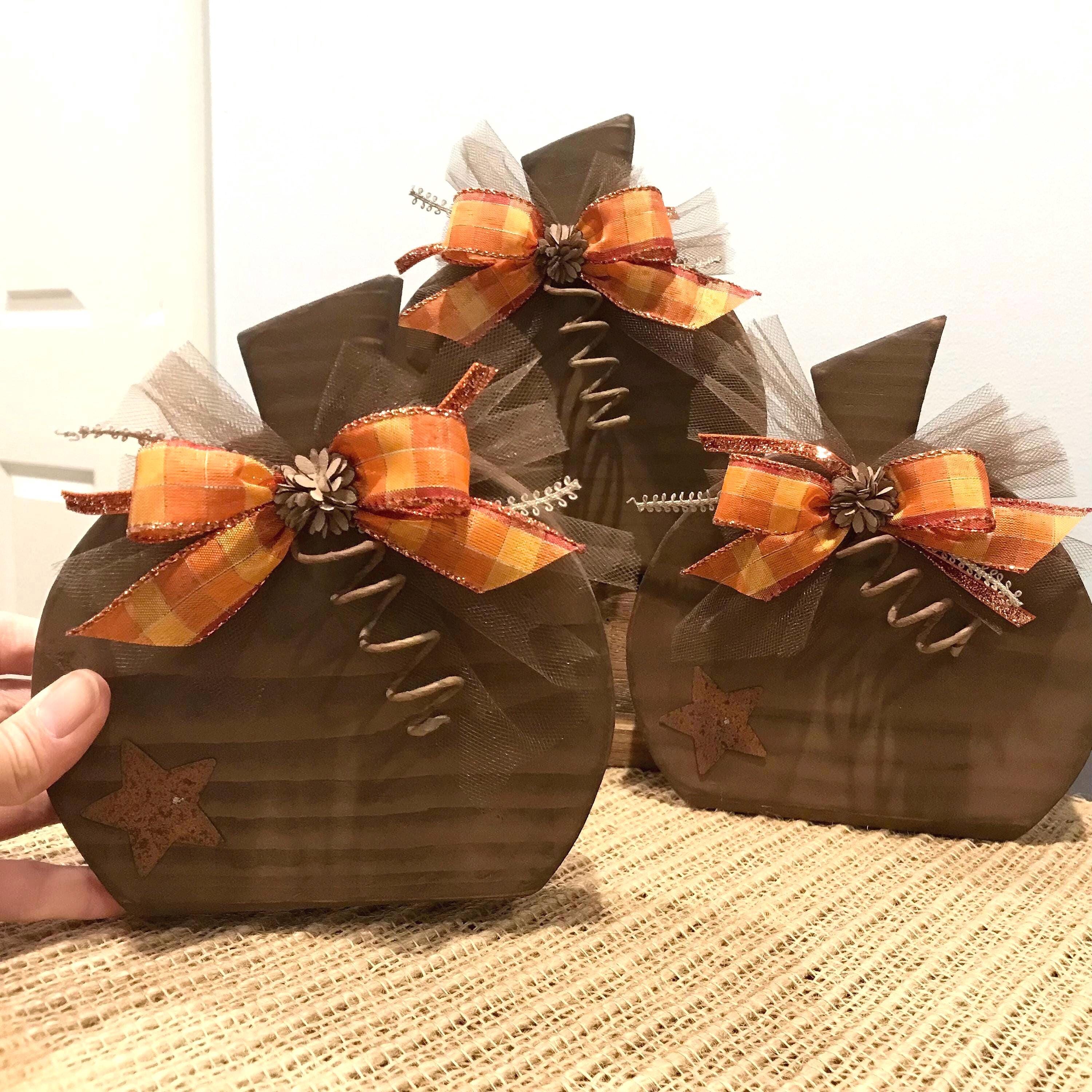 New! Festive Little Pumpkin. Chestnut Brown Round Pumpkin. Fall Tiered ...