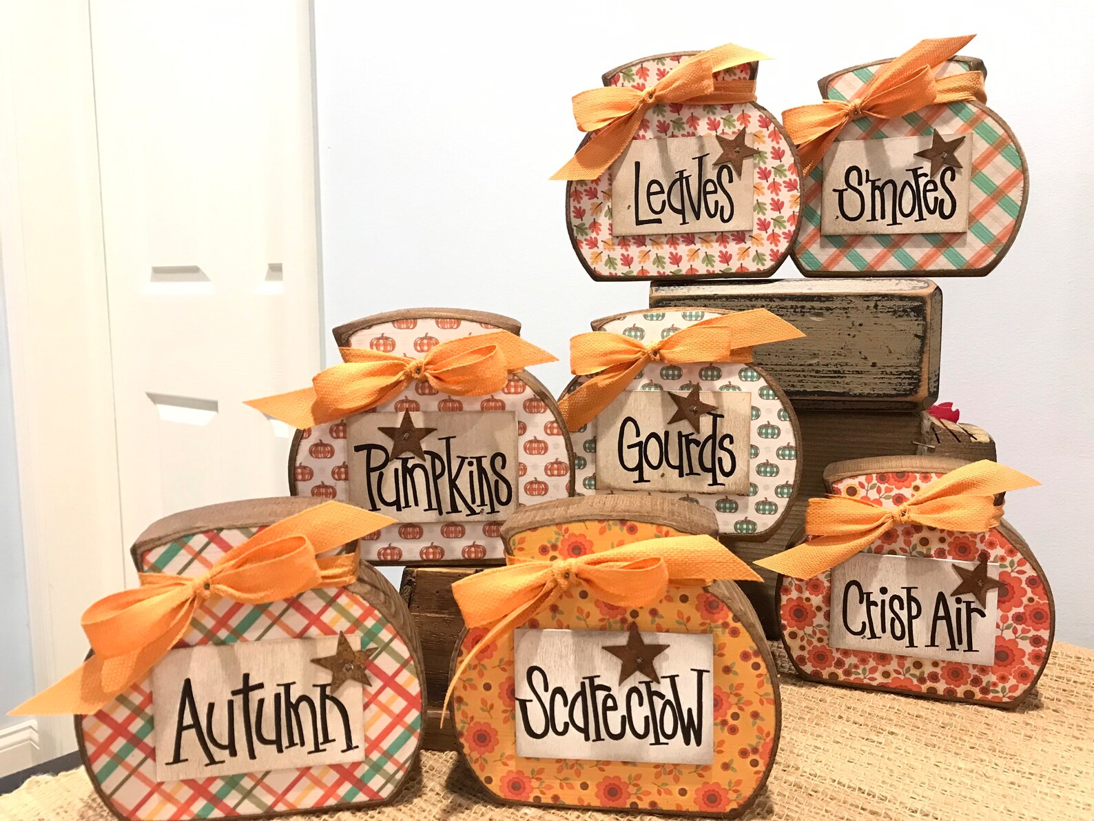 Last One! Fall Decor Mini Jars. Wood Mason Jar. Fall Tiered Tray Decor ...