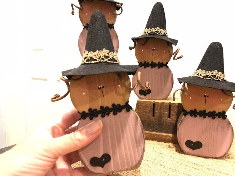 Wooden Witches. Wood Witch Decor. Cute Witch. Fall Decor. - Etsy