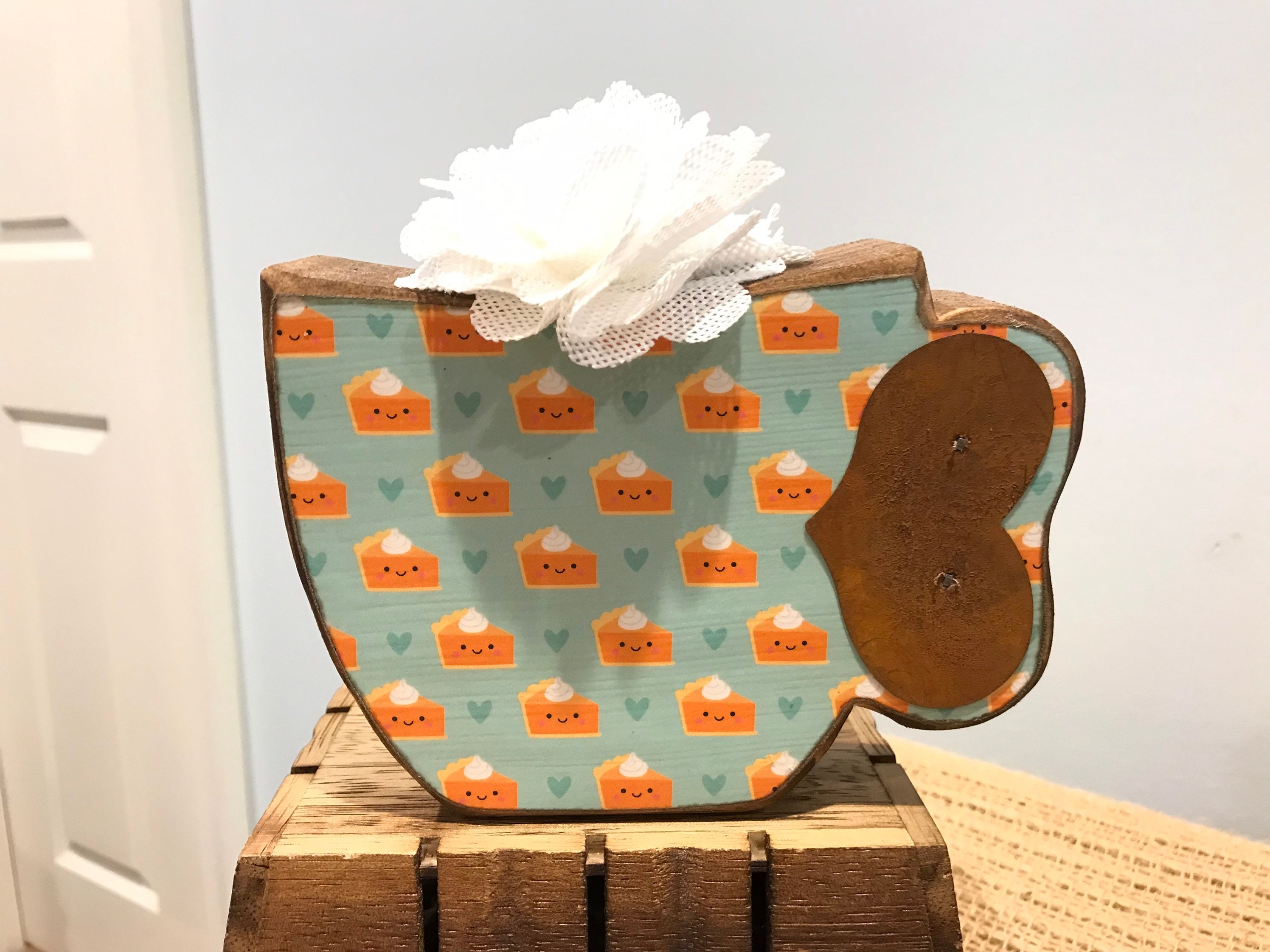 Cozy Fall Mug. Pumpkin Latte. Coffee Bar. Wood Mug. Wooden - Etsy