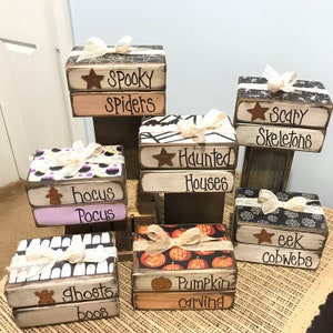 NEW SETS! Halloween Book Stack. Fall Book Bundle. Fall Decor. Tiered ...