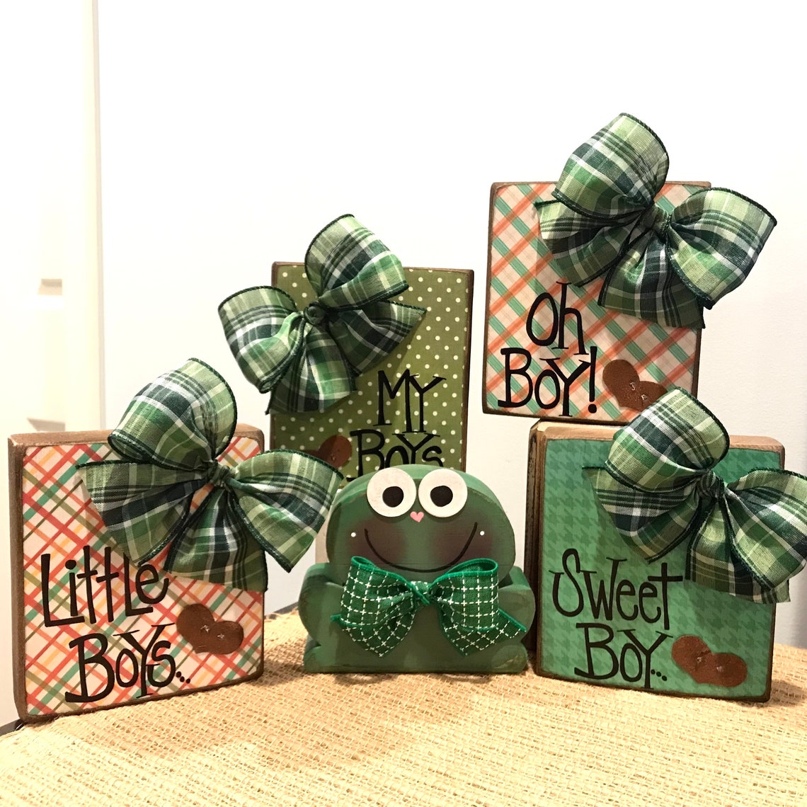 Wooden Frog. Ribbit. Green Frog. Spring Decor. Boys Room Decor. Summer ...