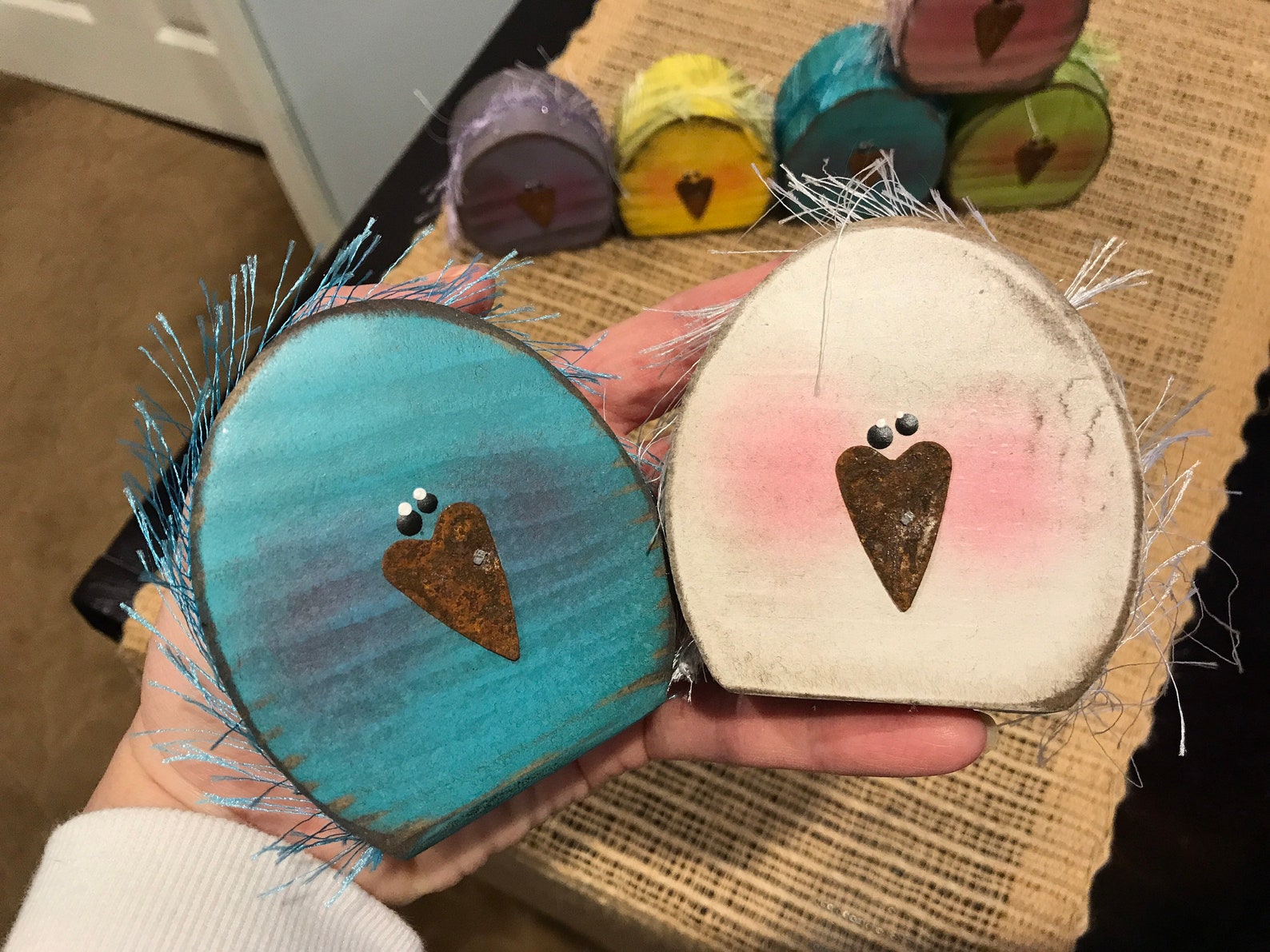 One Wood Peep. Baby Peeps. Easter Wood Decor. Tiered Tray - Etsy