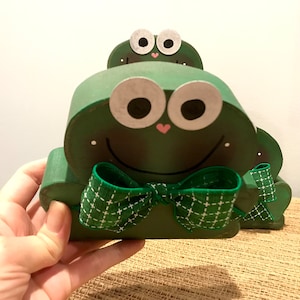 Wooden Frog. Ribbit. Green Frog. Spring Decor. Boys Room Decor. Summer ...