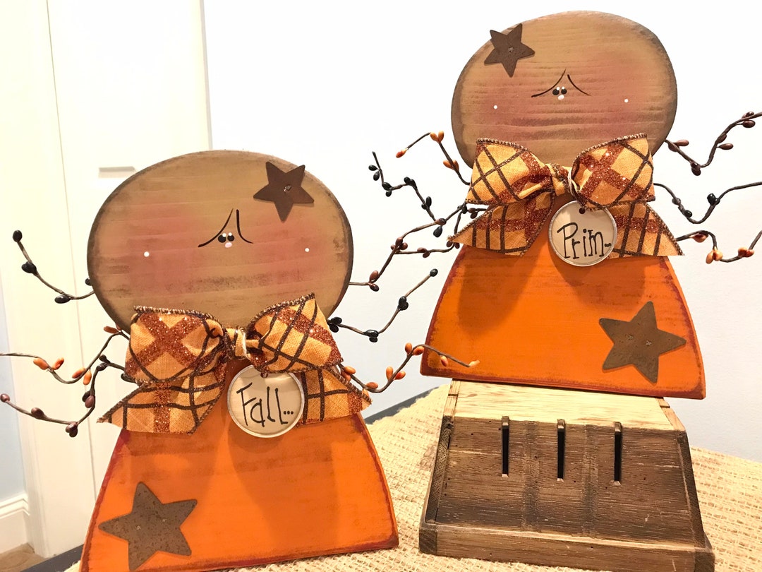 Harvest Angels. Fall Wood Angel. Modern Prims. Wooden Angel. Autumn ...