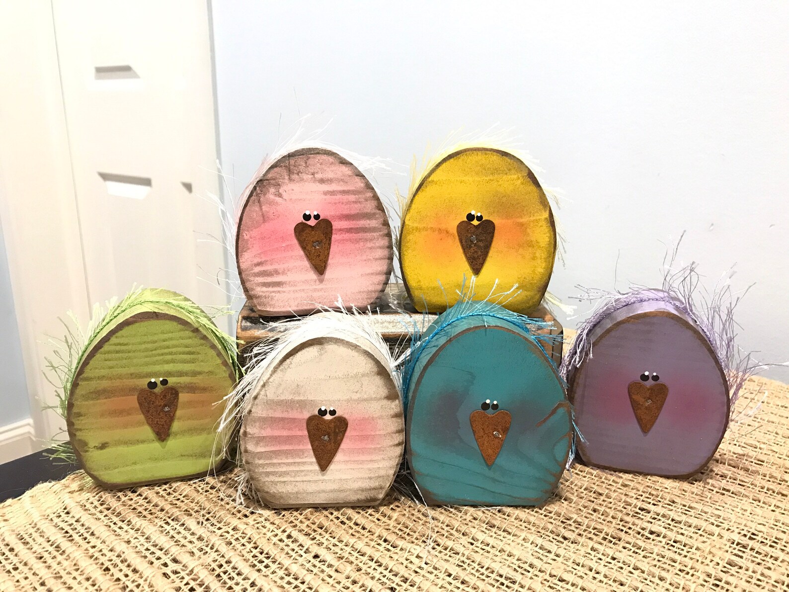 One Wood Peep. Baby Peeps. Easter Wood Decor. Tiered Tray | Etsy