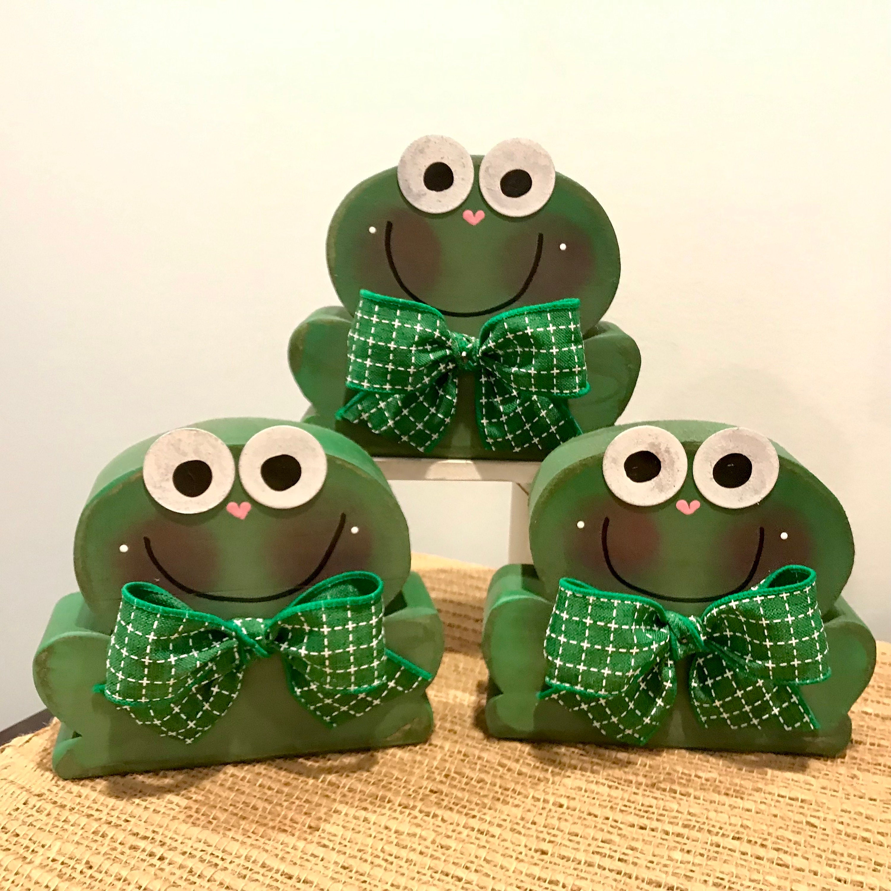 Wooden Frog. Ribbit. Green Frog. Spring Decor. Boys Room Decor. Summer ...