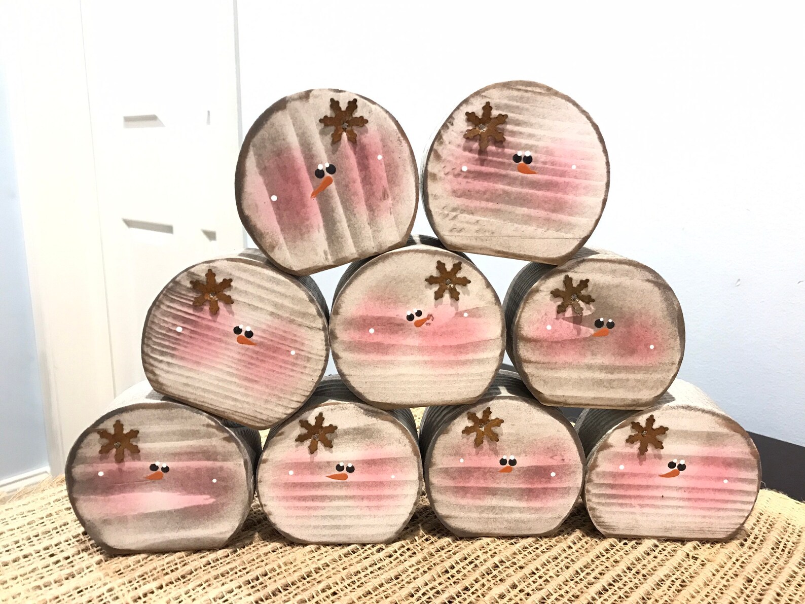 Snowball Snowman. Valentine Tiered Tray Decor. Snowman Decor. Mini Wood ...