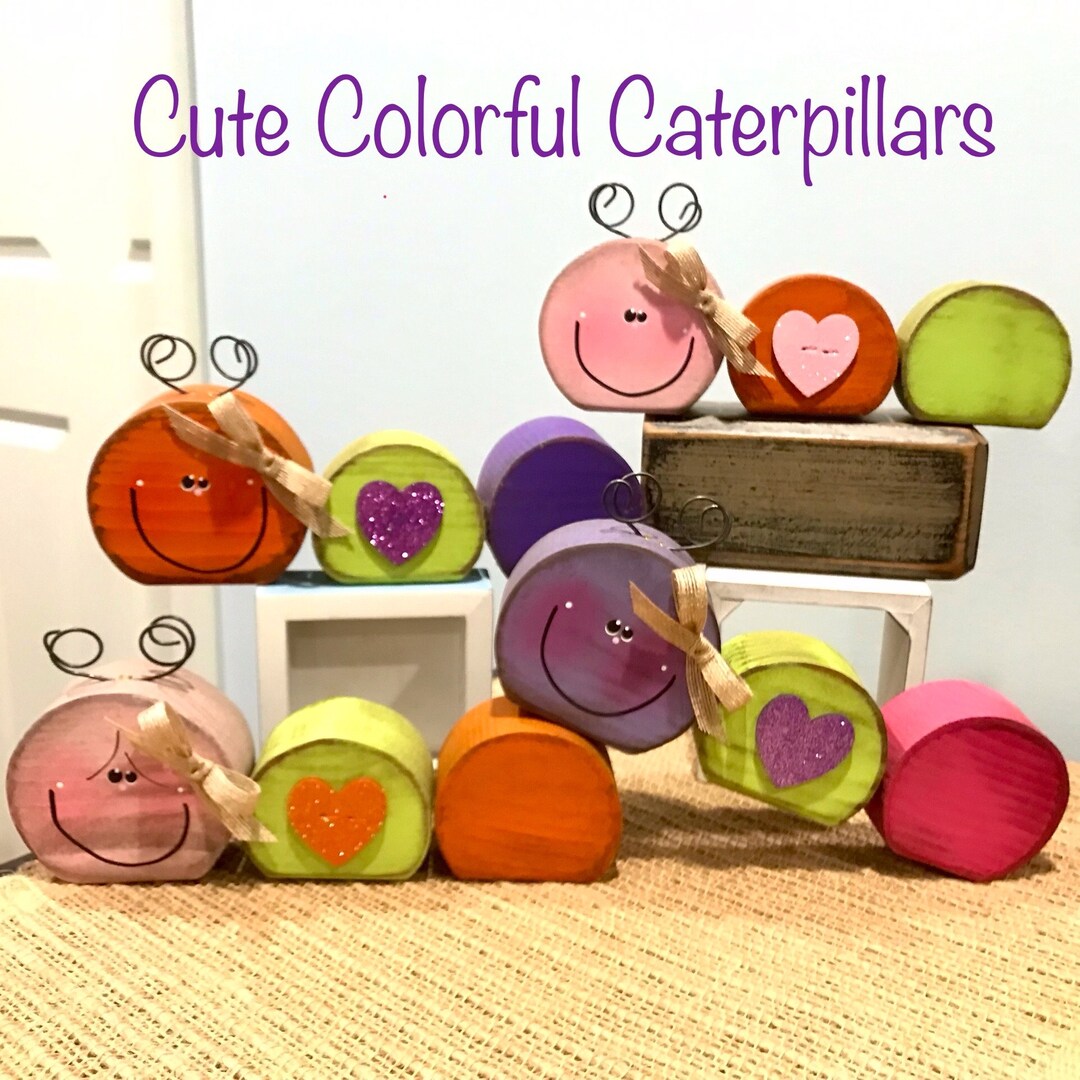 Cute Colorful Caterpillars. Summer Decor. Happy Caterpillar. Nursery ...