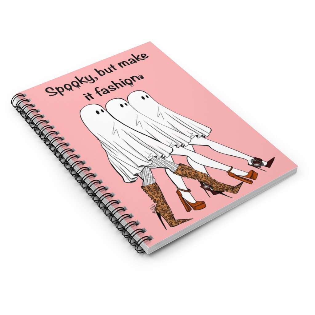 Spiral Notebook, Spooky, but Make It Fashion, Heels, Illustration ...
