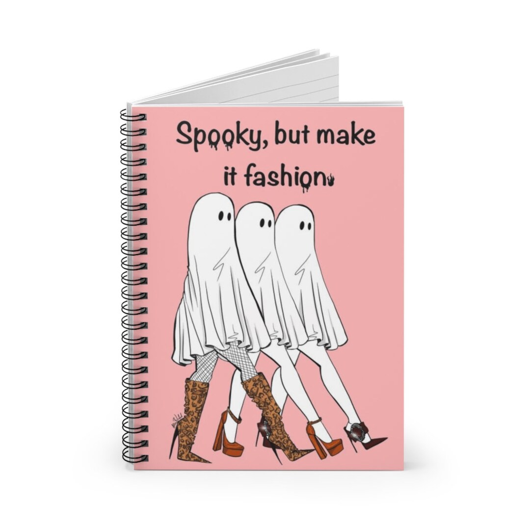 Spiral Notebook, Spooky, but Make It Fashion, Heels, Illustration ...