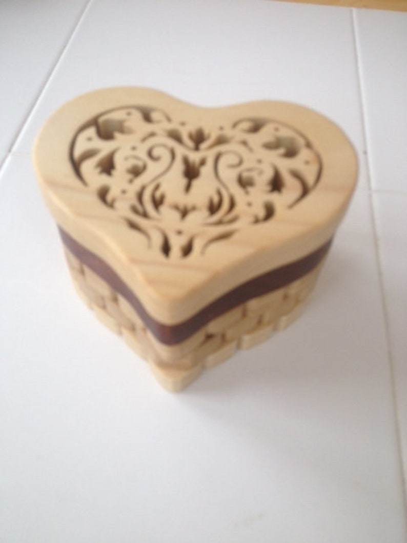 Fretwork Heart-shaped Jewelry/trinket Box - Etsy