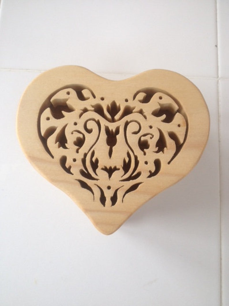 Fretwork Heart-shaped Jewelry/trinket Box - Etsy