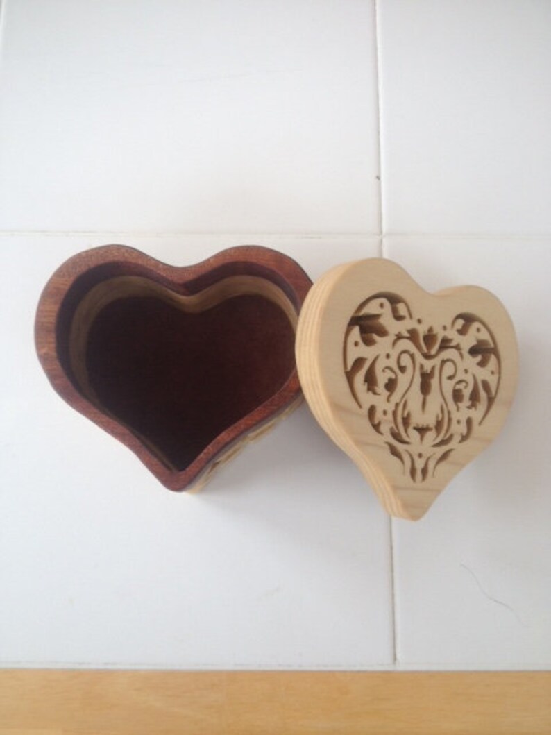 Fretwork Heart-shaped Jewelry/trinket Box - Etsy