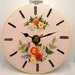 Embroidery Hoop Clock, Hand Embroidered Clock, Floral Wall Clock, Home ...