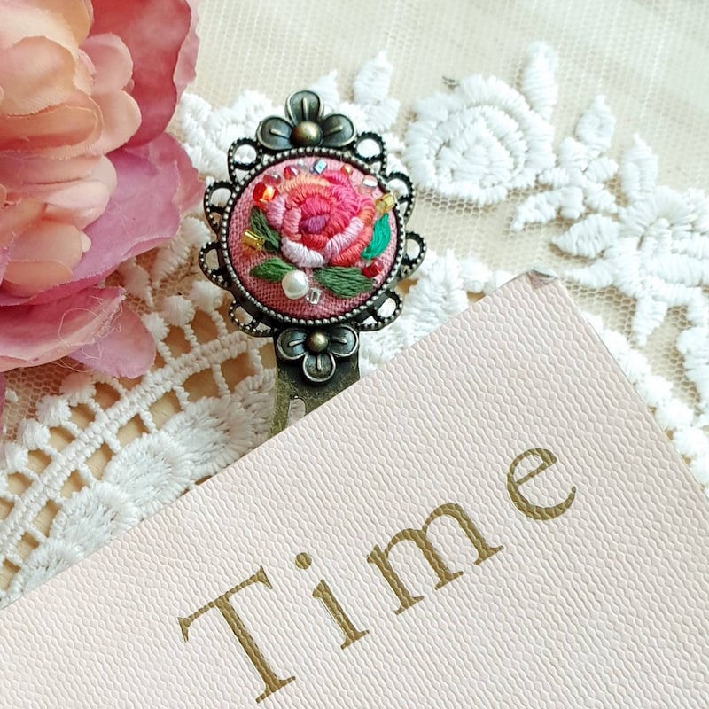 Embroidered Bookmark - Etsy