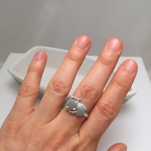 Handcrafted Hippo Ring in Sterling Silver / Hippo Ring - Etsy