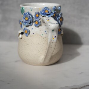 Preorder Bees and Violets Mug / Handmade Bee Mug / Golden Bee Mug - Etsy