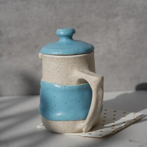 Preorder Bear Mug With Lid/ Beary Warm Ceramic Handmade Mug With Lid ...