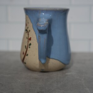 Preorder Fox Mug /blue Glaze Fox and Bird Ceramic Handmade Mug / Cute ...