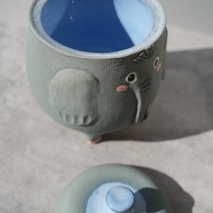Preorder Elephant Jar / Elephant Ceramic Jar / Elephant Bowl With Lid ...