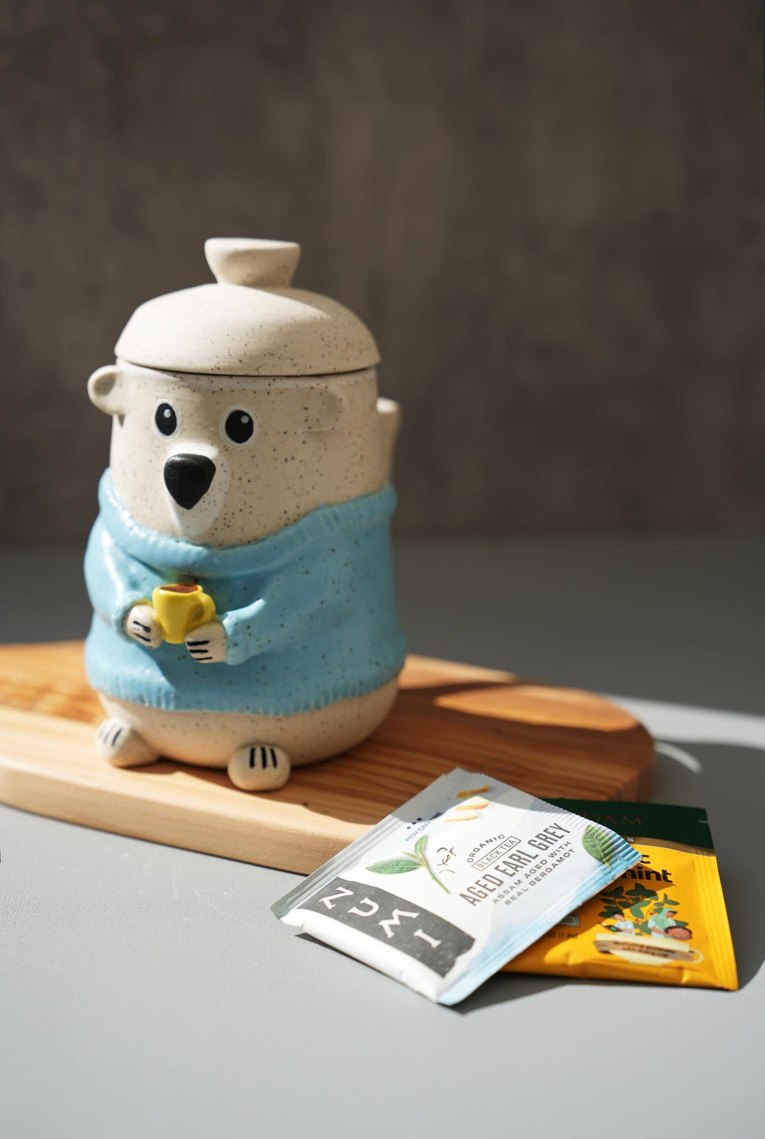 Preorder Bear Mug With Lid/ Beary Warm Ceramic Handmade Mug With Lid ...