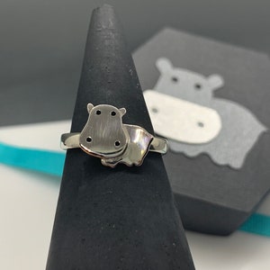 Handcrafted Hippo Ring in Sterling Silver / Hippo Ring - Etsy