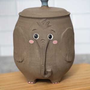Preorder - Elephant Jar / Elephant Ceramic Jar / Elephant Bowl With Lid ...