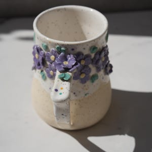 Preorder Bees and Violets Mug / Handmade Bee Mug / Golden Bee Mug - Etsy