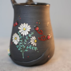 Ships Now Suzi the Cat Bud Vase, Cup, or Planter / Black Cat Ceramic ...