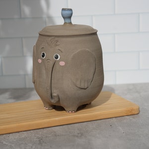 Preorder - Elephant Jar / Elephant Ceramic Jar / Elephant Bowl With Lid ...