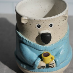 Preorder Bear Mug / Beary Warm Ceramic Handmade Mug / Cute Bear Mug ...