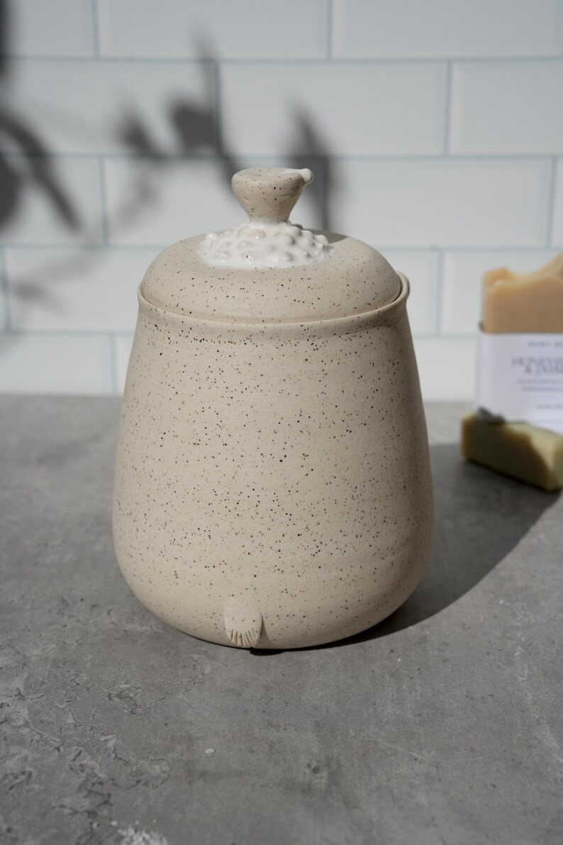 Ships Now Bear and Yellow Duck Jar: Handmade Ceramic Container - Etsy