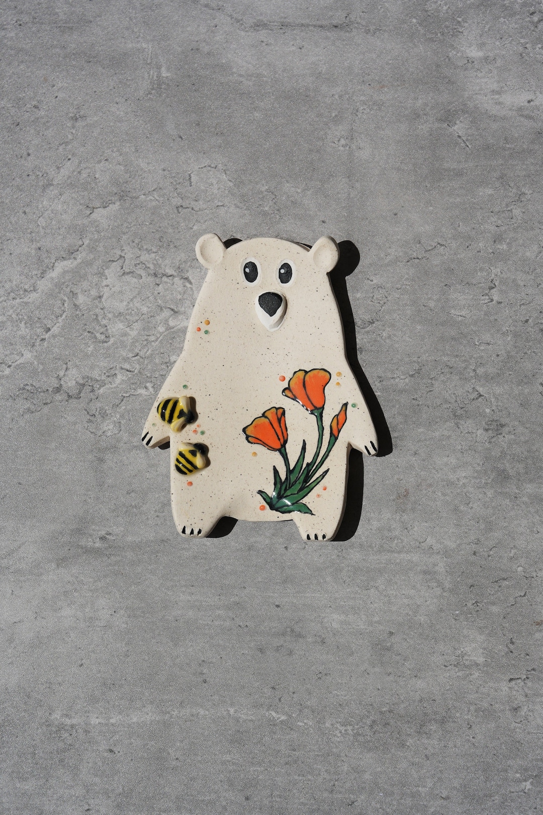 Bear Spoon Rest / Ceramic Spoon Rest / Bear Kitchen Utensil Spoon Rest ...
