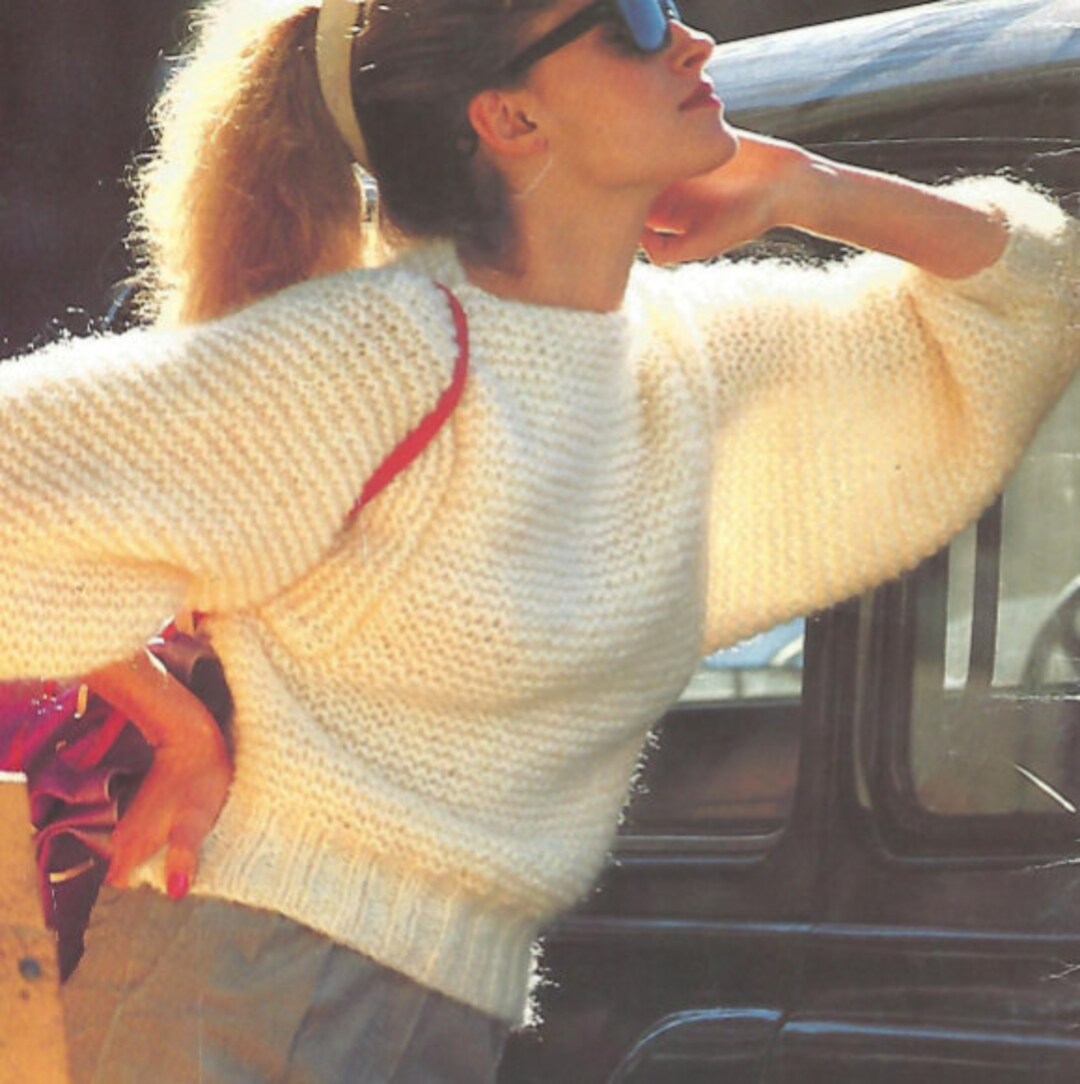 Knit Womans Easy Batwing Pullover Jiffy Knit Pdf /ohhhmama/ - Etsy