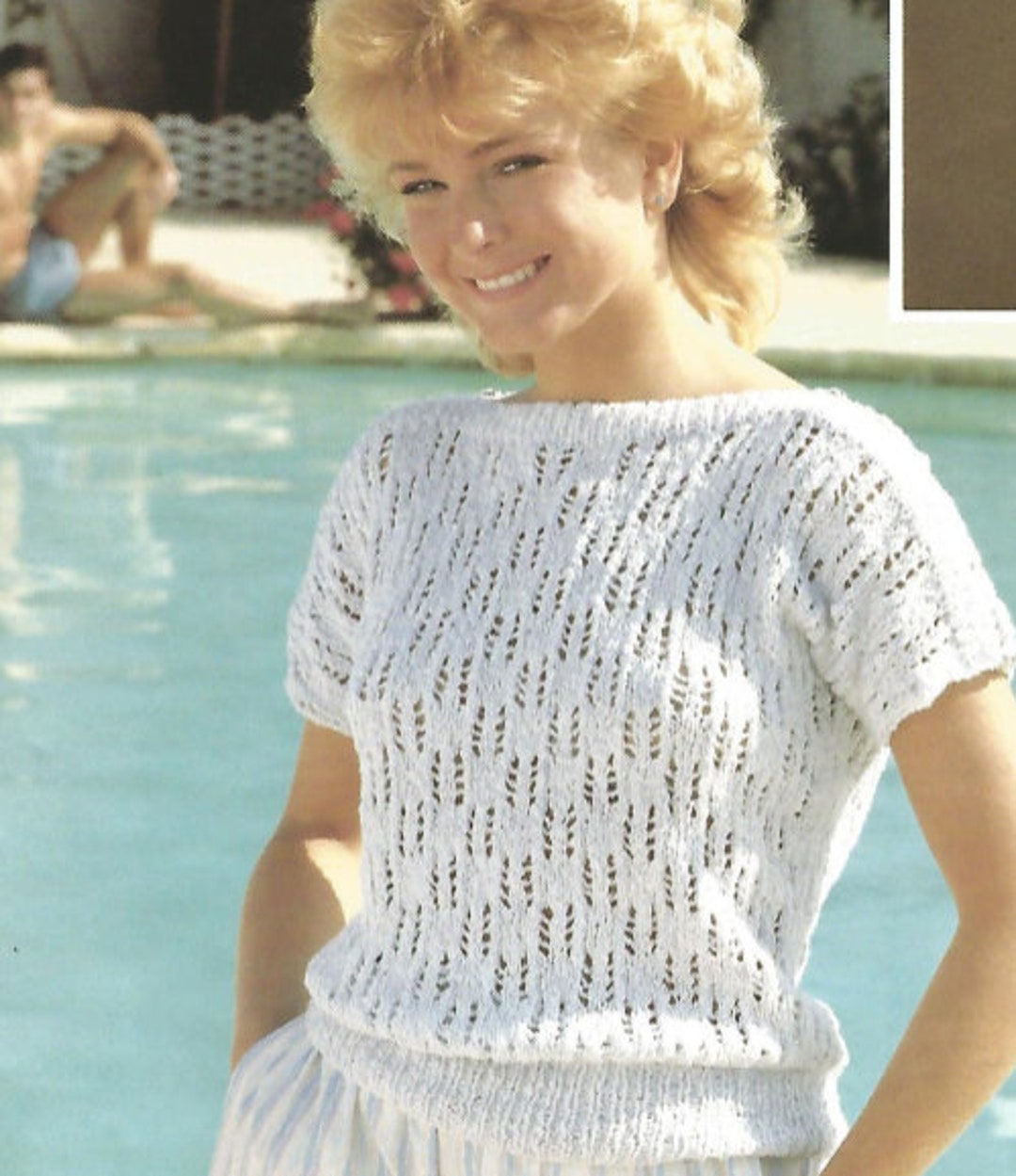 Knit Womans Short Sleeve Sun Top /ohhhmama/ Vintage Pattern Instant ...
