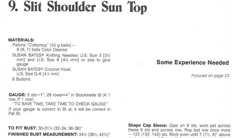 Knit Womans Short Sleeve Sun Top /ohhhmama/ Vintage Pattern Instant ...