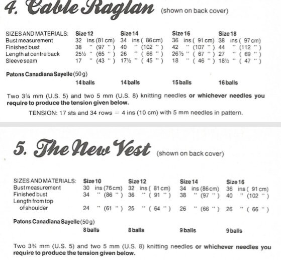 Womans Knit Cable Raglan Sweater and Vest /ohhhmama/ Jumper - Etsy