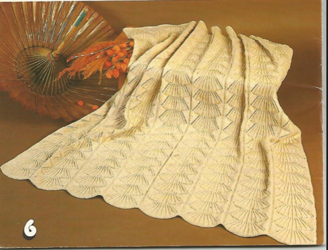 Knit Shell Panel Afghan /ohhhmama/ Blanket Bed Cover Womans - Etsy