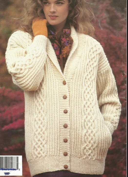 Knit Womans Long Line Classic Cable Sweater Coat /ohhhmama/ - Etsy