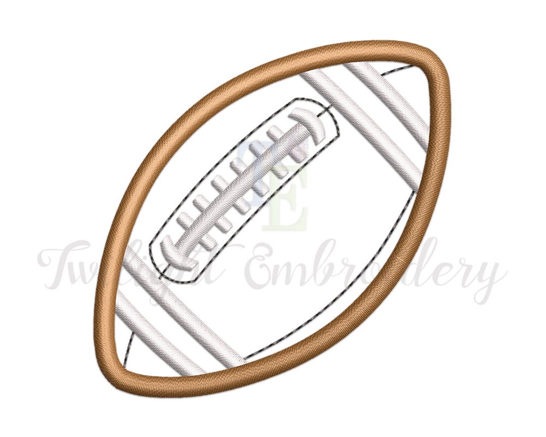 Football Applique Embroidery Design, American Football Applique ...