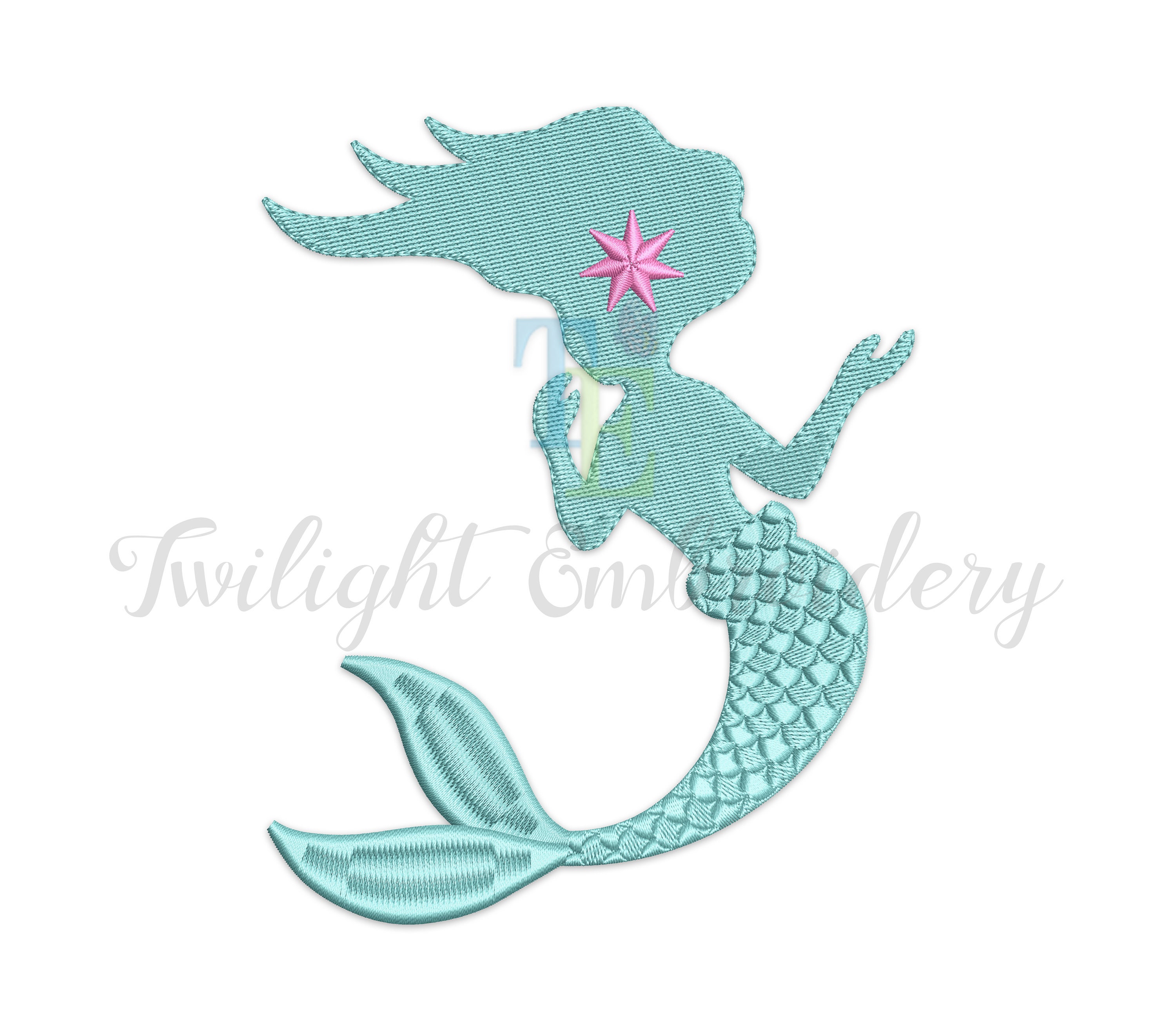 Set of 2 Mermaid Machine Embroidery Designs INSTANT DOWNLOAD - Etsy