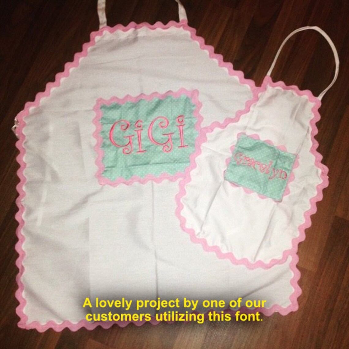 Curly Embroidery Font Machine Embroidery Curly Font in 6 Sizes - Etsy