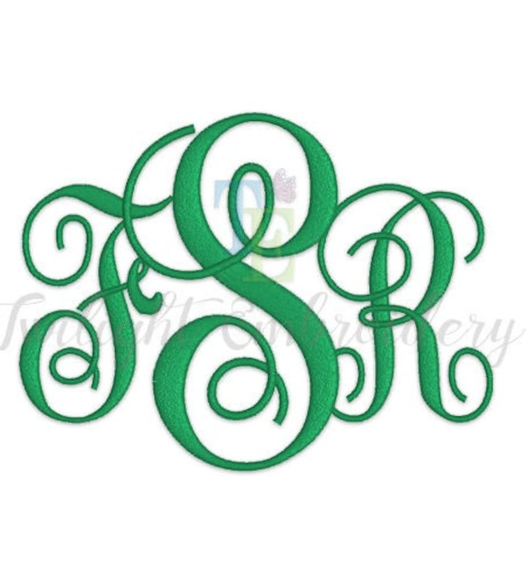 Interlocking Monogram Embroidery Font Machine Embroidery Interlocking ...