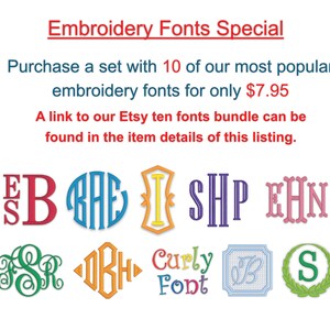 Embossed Machine Embroidery Monogram Font, Knock Down Machine ...