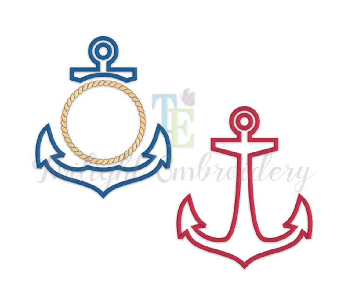 Set of 6 Anchor Machine Embroidery Designs Anchor Embroidery - Etsy
