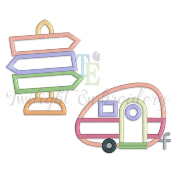 Camper Applique - Etsy