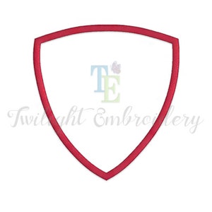 Set of 2 Shield Applique Machine Embroidery Designs, Crest Machine ...