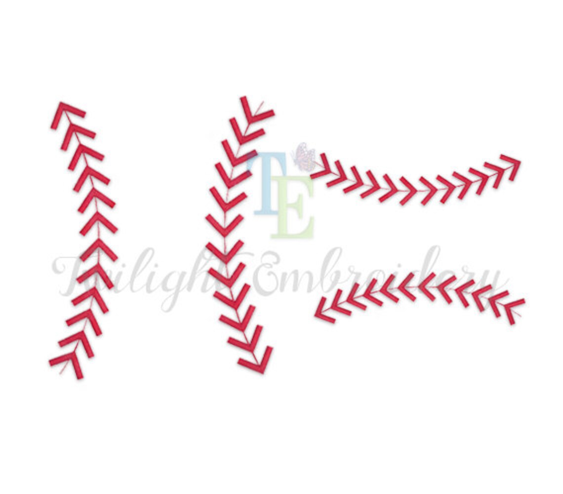 Baseball Stitches Machine Embroidery Design, Baseball Stripes Machine ...