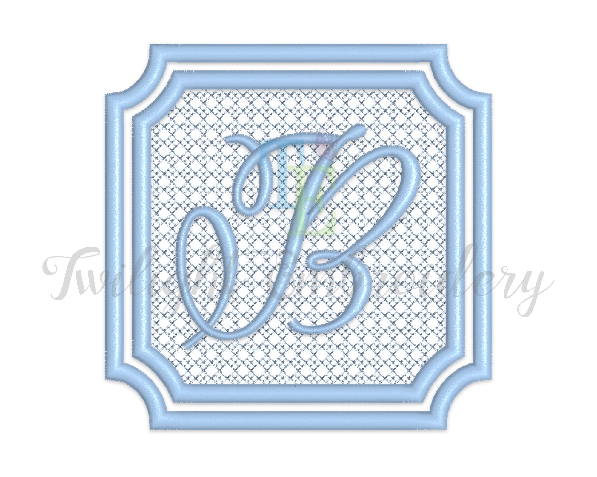 Embossed Machine Embroidery Monogram Font, Knock Down Machine ...